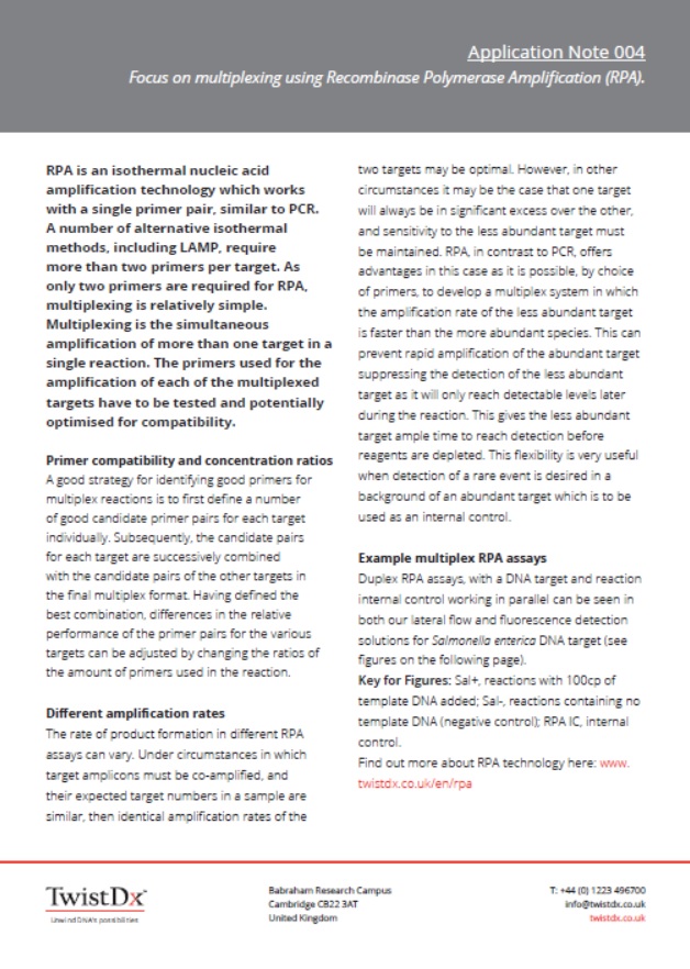 等温DNA増幅キットTwistAmp®シリーズのご紹介 | UP! Online